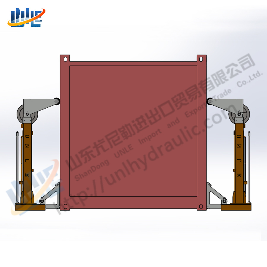 Silver square 1.7m stroke tube shipping container hoist system for ...