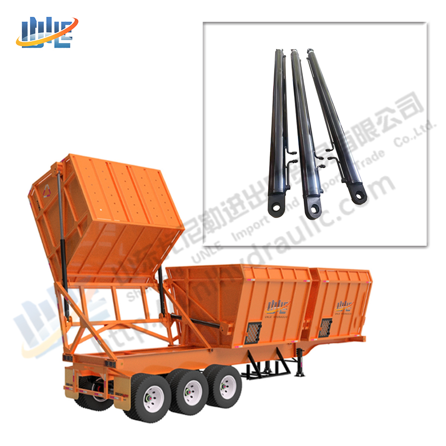 Truck oil palm fruits Lifting ram Double acting hydraulic skip loader ...